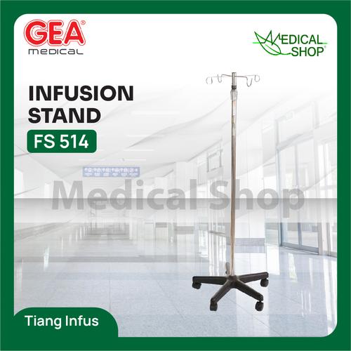 Jual GEA l Tiang Infus FS 514 Stainless Steel l Infusion Stand - Kota ...