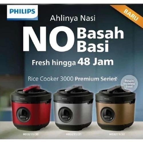Jual Philips HD3211 Rice Cooker Stainless Steel 1.8 Liter HD 3211 ...
