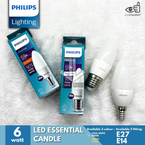 Jual PHILIPS LED ESSENTIAL CANDLE LAMPU DEKORASI 6 WATT LAMPU HIAS ...