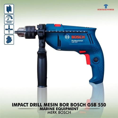 Jual Mesin Bor Merk Bosch Impact Drill 13mm GSB 550 Mesin Bor Tembok ...