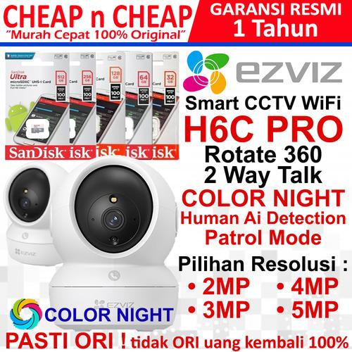 Jual Ezviz H6C 2MP 3MP 4MP 5MP better than C6N TY1 - Rotate Indoor ...