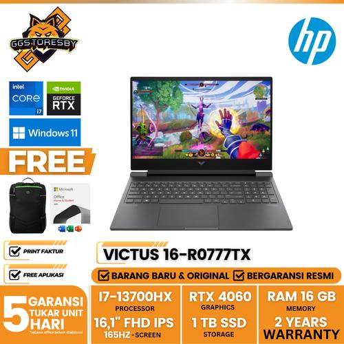Promo LAPTOP HP VICTUS 16-R0777TX i7-13700HX 16/1TB RTX4060 16.1INCH FHD 165HZ W11+OHS Cicil 0% ...