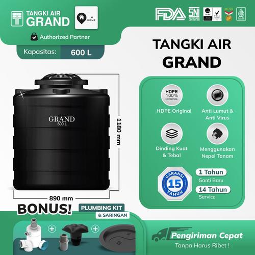 Jual Tangki / Toren Air Grand 600 Liter Anti Lumut - Kota Tangerang ...