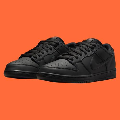 Jual Nike SB Dunk Low Pro Iso Orange Label Triple Black Original - Kab ...