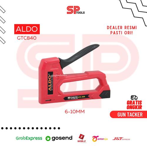 Jual GUN TACKER / TUCKER STAPLER GUN STAPLES BODY PLASTIK ALDO GTC 840 ...