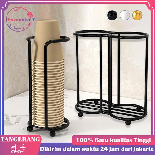 Jual Rak Organizer Paper Cup Tempat Gelas Kertas Dispenser Logam Rak ...