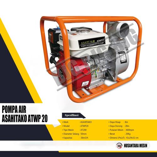 Jual MESIN POMPA AIR BENSIN SAWAH / WATERPUMP ASAHITAKO ATWP 20 2 INCH ...