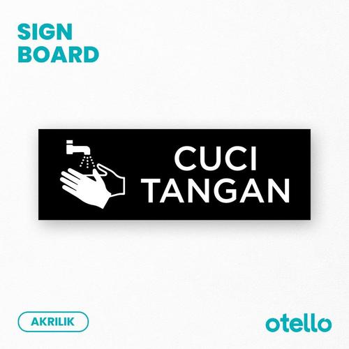 Jual SIGNAGE CUCI TANGAN SIGN BOARD AKRILIK PRINT PAPAN NAMA RUANG ...