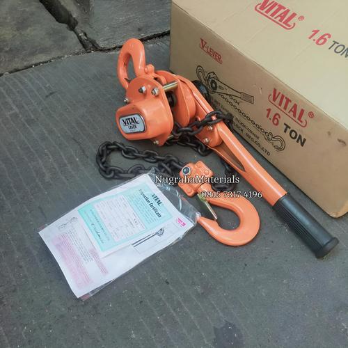 Jual Lever Block 1.6 Ton x 1.5 Meter VITAL Katrol Manual Made In Japan ...