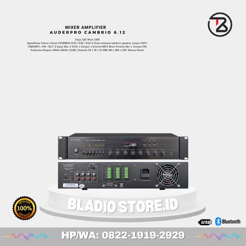 Jual AUDERPRO Mixer Amplifier CAMBRIO 6-12 6 Zone Selektor 120W utk ...