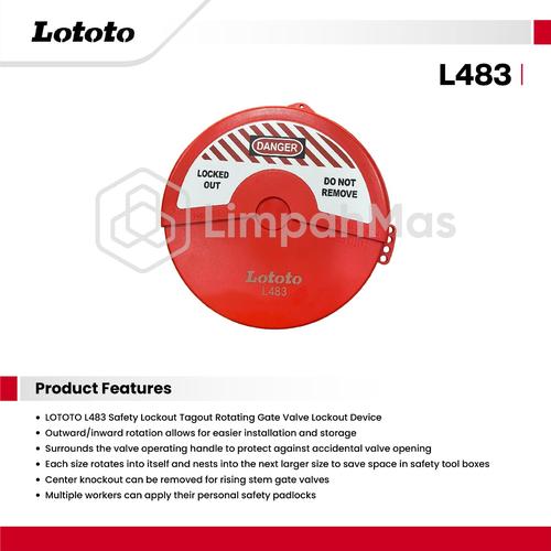 Jual LOTOTO Safety Loto Rotating Gate Valve, 6in-10in Diameter Handles ...