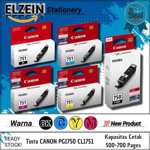 Jual Cartridge Tinta Canon PGI 750 CLI 751 Printer Pixma IP7270, IP8770, IX6770, IX6870, MG5470 ...