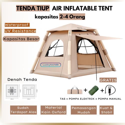 Promo Tenda Pompa Camping Lipat | Tenda Camping Tiup Inflatable Air 2-4 ...