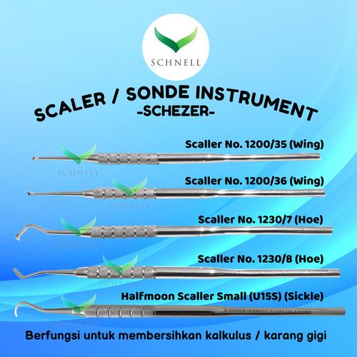 Jual Scaler/Sonde Dental Instruments - Schezer - HalfmoonScaler - Kota ...