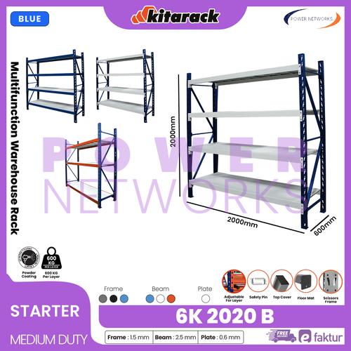 Jual RACK GUDANG besi Serba guna 600kg 2 meter p 2 meter rack besi ...