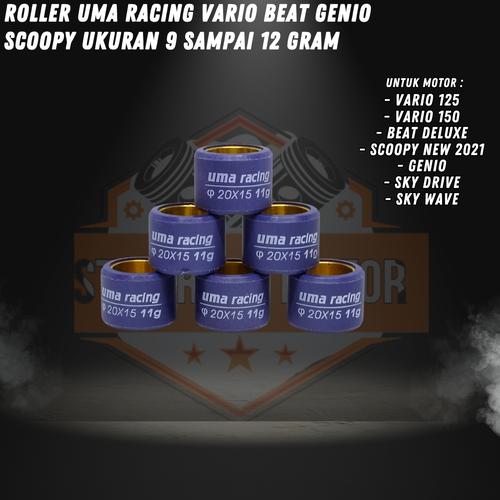 Jual Roller Uma racing vario beat genio scoopy ukuran 9 sampai 12 gram ...