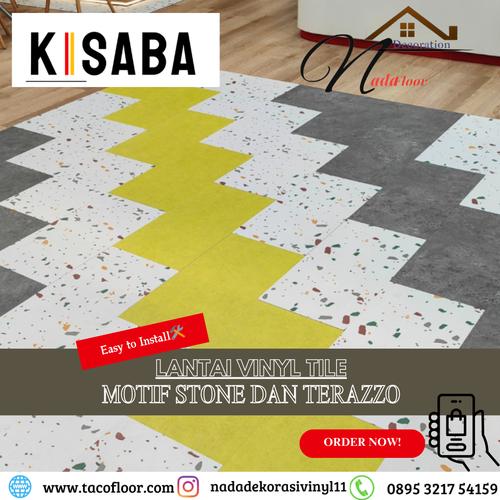 Jual vinyl flooring tile kisaba tebal 3 mm | lantai vinyl motif stone ...