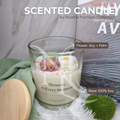 Jual Flower Collection Scented Candle - Garden Trio in Glass Jar with ...