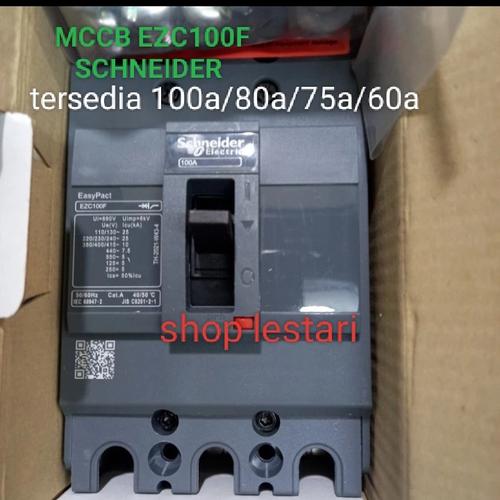 Jual Schneider mccb 3p 75a/100a/80a/60a/50a 10ka ezc100f - 100a ...