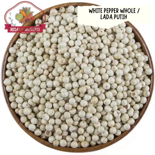 Jual White Pepper Whole 1kg / Lada Putih Utuh / Biji Merica - Kota ...
