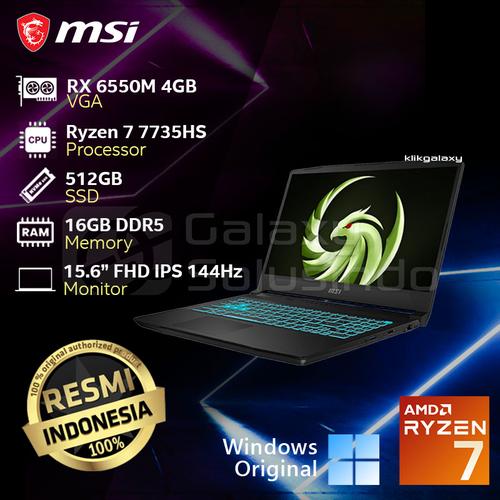 Promo MSI BRAVO 15 B7ED 034ID Radeon RX 6550M AMD Ryzen 7-7735HS 512GB ...
