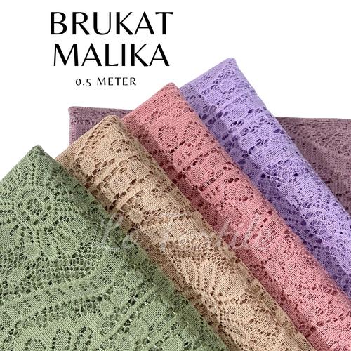Promo Kain Brokat Kebaya Brukat Malika Premium 0.5 Meter - Bahan Brokat Meteran - Biru Wardah ...