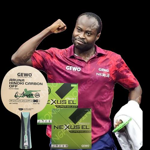 Jual Paket GEWO Aruna Hinoki Carbon OFF - Set Rakitan Blade Kayu Pingpong - FH Hitam, BH Hijau ...