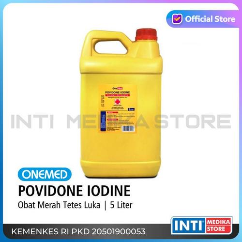 Jual ONEMED - POVIDONE IODINE 5 L | Obat Merah Tetes Luka | Antiseptik ...