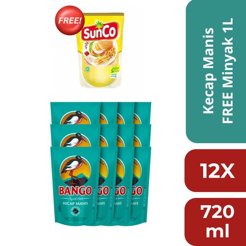 Promo Bango Kecap Manis Kemasan Pouch Refill 720gr Isi 12 FREE Minyak ...