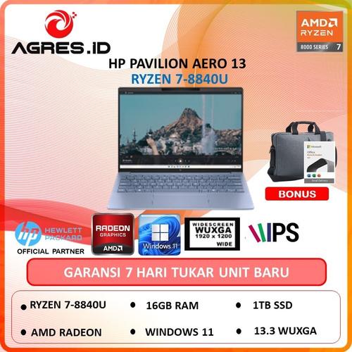 Promo HP PAVILION AERO 13 RYZEN 7 8840 16GB 1TB W11+OHS 13.3WUXGA IPS ...