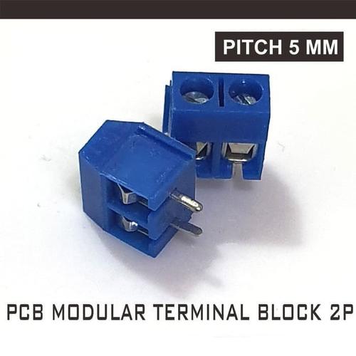 Jual Terminal Block 2 Pin Skrup Screw PCB Blok 2P Pitch 5mm Cable ...