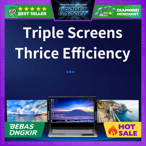 Jual Taffware Portable Monitor Dual Screen Extender 13.3 Inch IPS 1080P ...