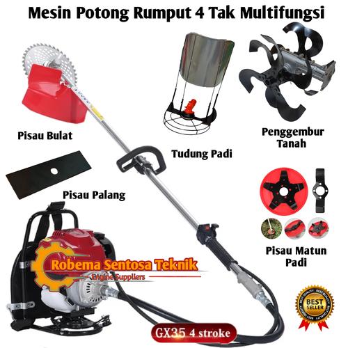 Jual Mesin Potong Rumput 4 Tak GX-35 Multifungsi Penggembur Tanah Kipas ...