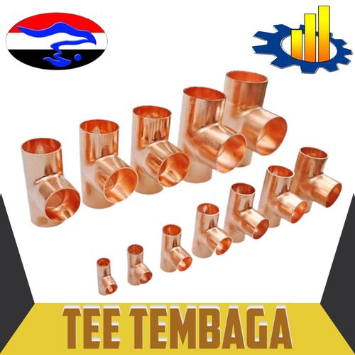 Jual TEE PIPA TEMBAGA UKURAN 1 1/8", 1", 1/2", 1/4", 3/4", 3/8", 5/8 ...
