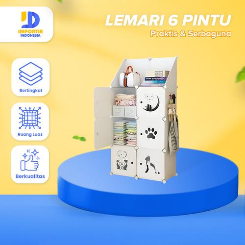 Jual IMPORTIR - Lemari Plastik 6 Pintu Bahan PVC Dengan Motif Yang ...