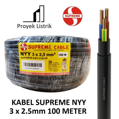 Jual SUPREME Kabel NYY 3x2,5 mm 100 M Meter 3x2.5 100M 3 x 2,5 Cable 3 ...
