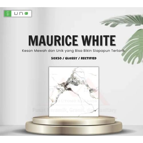 Jual Keramik 50x50 Lantai Licin Maurice White Kw1 Glosy Keramik Lantai ...