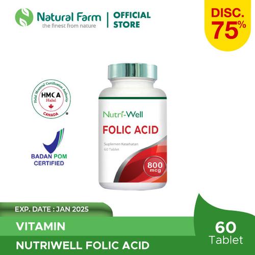 Promo Nutriwell Folic Acid - 60 Tablets [DM] - Jakarta Barat - Natural ...