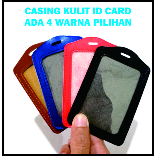 Jual casing frame idcard kulit idcard imitasi wadah id card tempat id ...