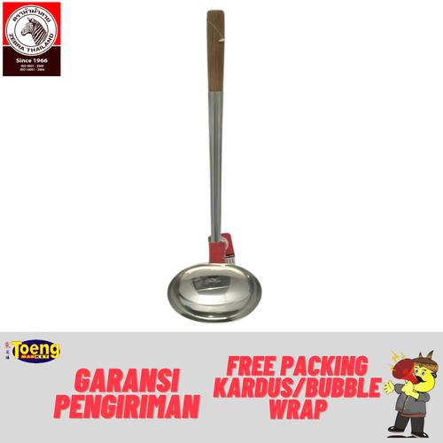 Jual Wok Ladle Stainless Steel - CHN.LADLE 5 inch WOOD HANDLE 105313 ...