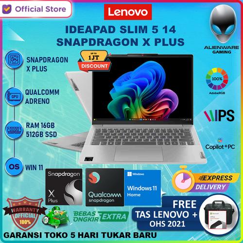 Promo Lenovo Ideapad Slim 5 14 Snapdragon X Plus 16GB 512GB W11+OHS 14 ...