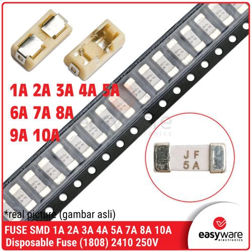 Jual FUSE SMD 1808 1A 2A 3A 4A 5A 7A 8A 10A Disposable Fuse 2410 250V ...