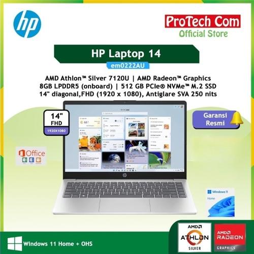 Promo HP Laptop 14-em0222AU/em0223AU Athlon 7120 512GB 14" FHD IPS W11 ...