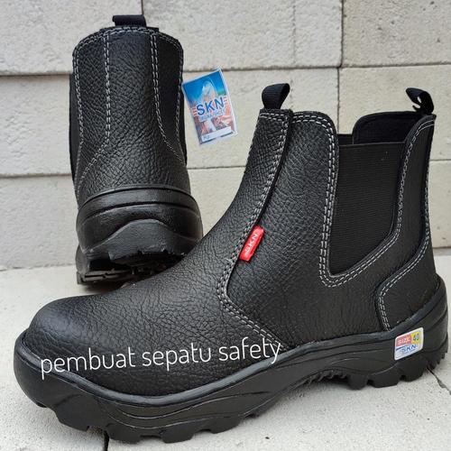 Jual NEW Sepatu Safety Elastis Slip On Boot King Skn Kulit Buatan ...