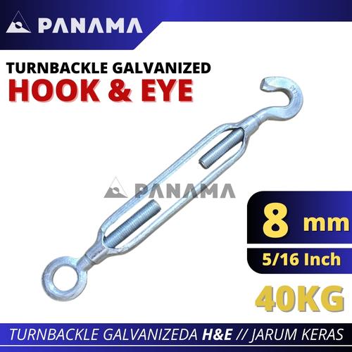 Jual Turnbuckle M8 Jarum Keras GALVANIS Hook & Eye Span Skrup ...