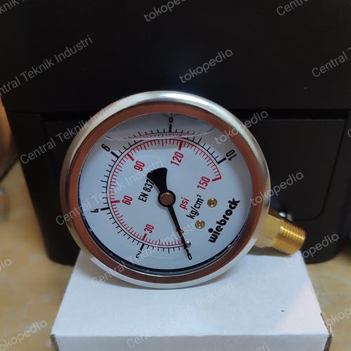 Jual Manometer Pressure gauge Stainless Raket/ 150psi/ 10Bar / 21/2 ...