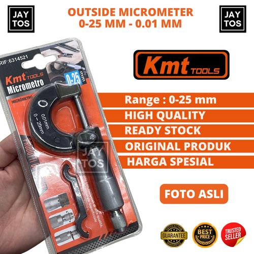 Jual KMT Tools Outside Micrometer 25 mm Alat Ukur Ketebalan Mikrometer ...