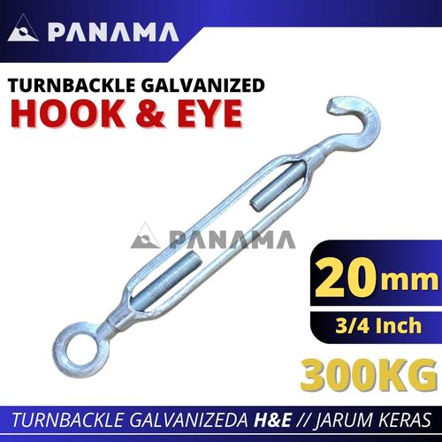 Jual Turnbuckle M20 Jarum Keras GALVANIS Hook & Eye Span Skrup ...