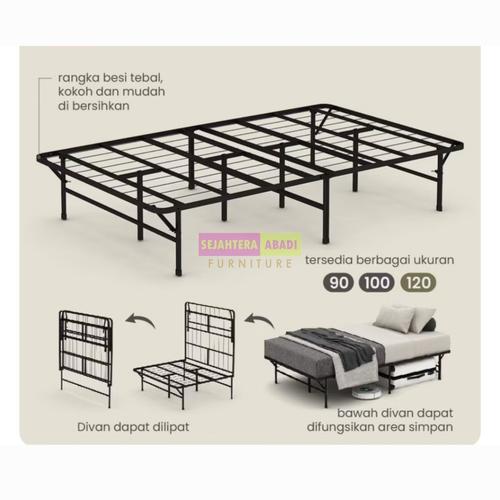Jual ranjang besi lipat, tempat tidur lipat besi, divan besi lipat ...