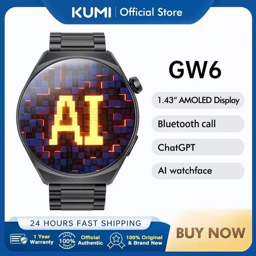 Jual Best Kumi Gw6 Jam Tangan Pintar Amoled 1.43 Inci Panggilan Bluetooth Ip68 Tahan Air Nfc 100 ...